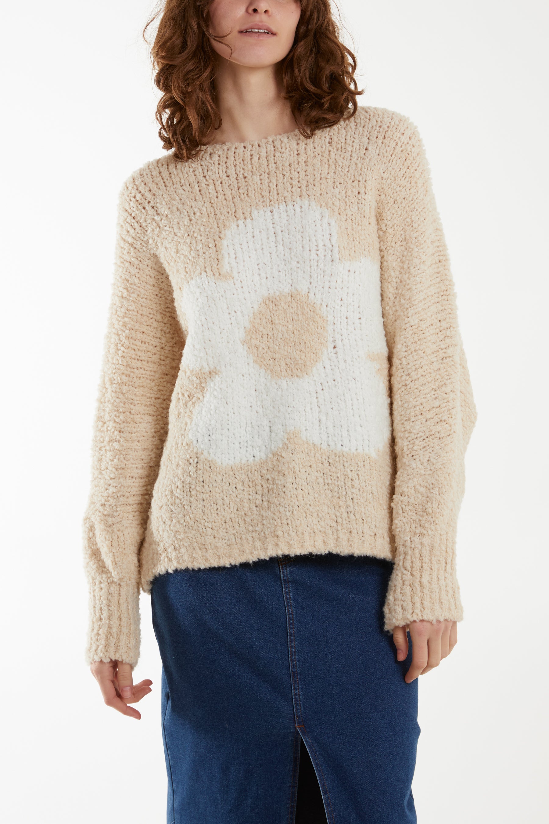 Wool Blend Daisy Boucle Super Soft Knit