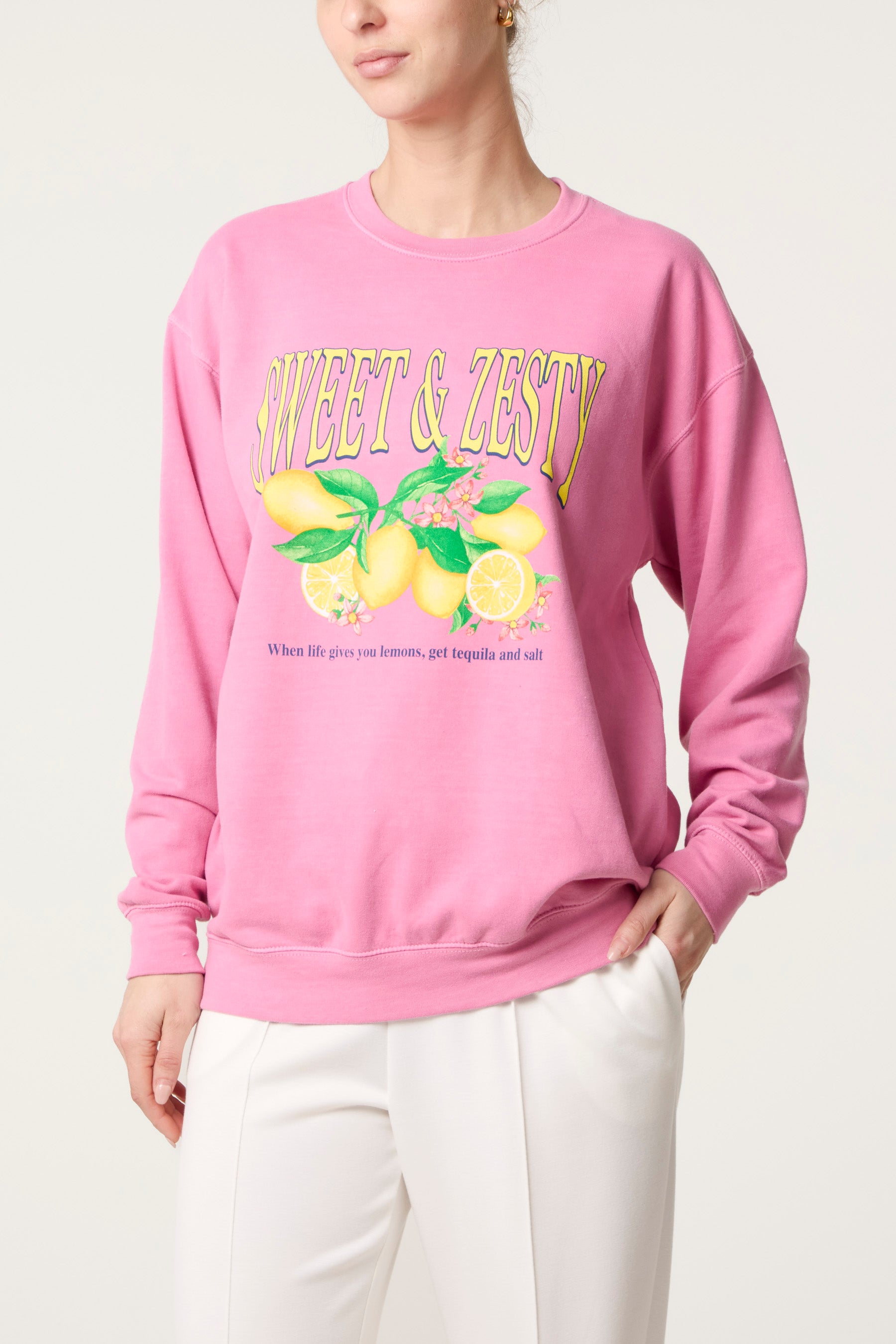 Acid Wash Zesty Lemon Sweatshirt