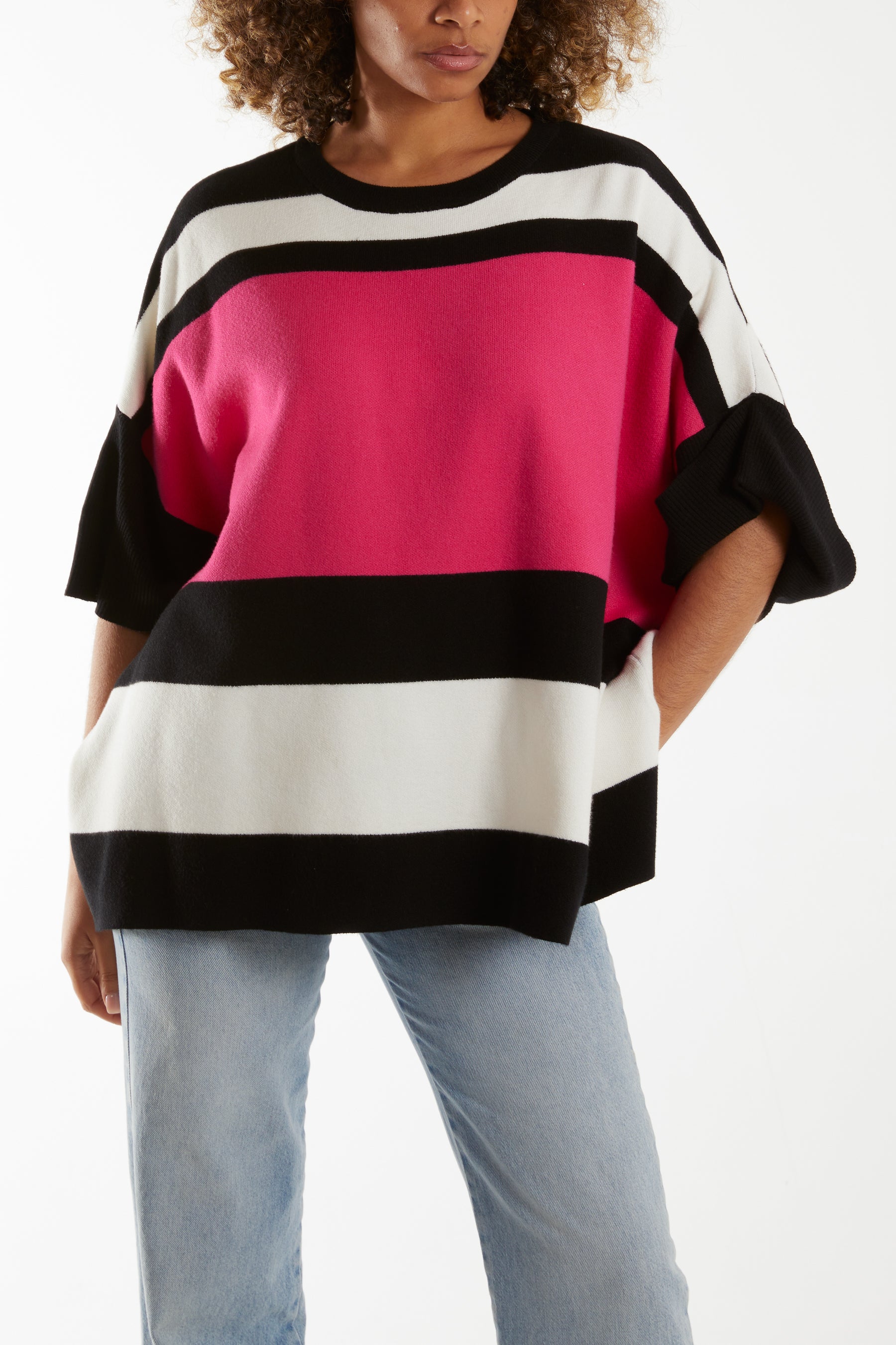 Colour Block Boxy Jumper
